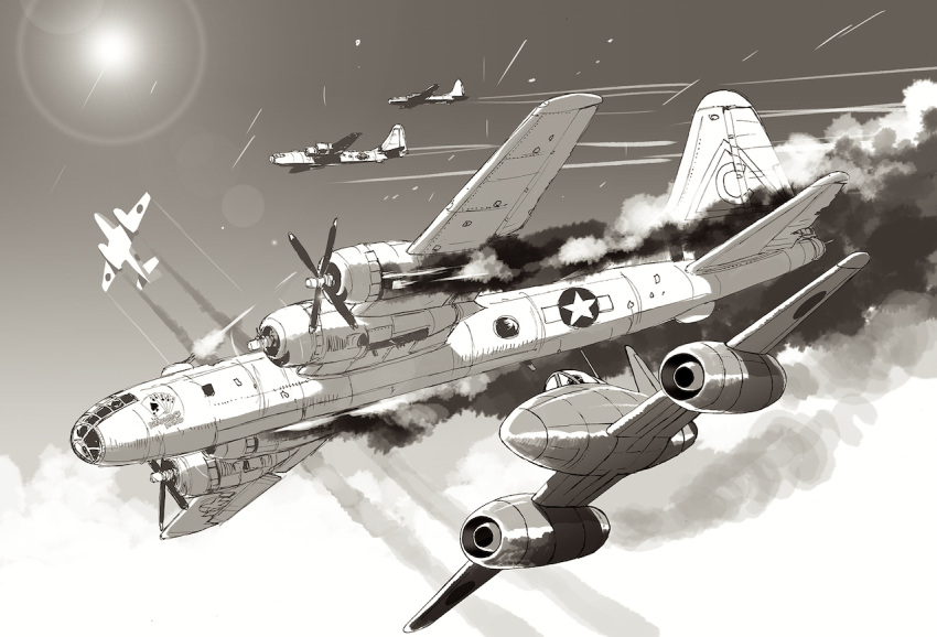 Safebooru - aircraft airplane b-29 superfortress bomber canards ...