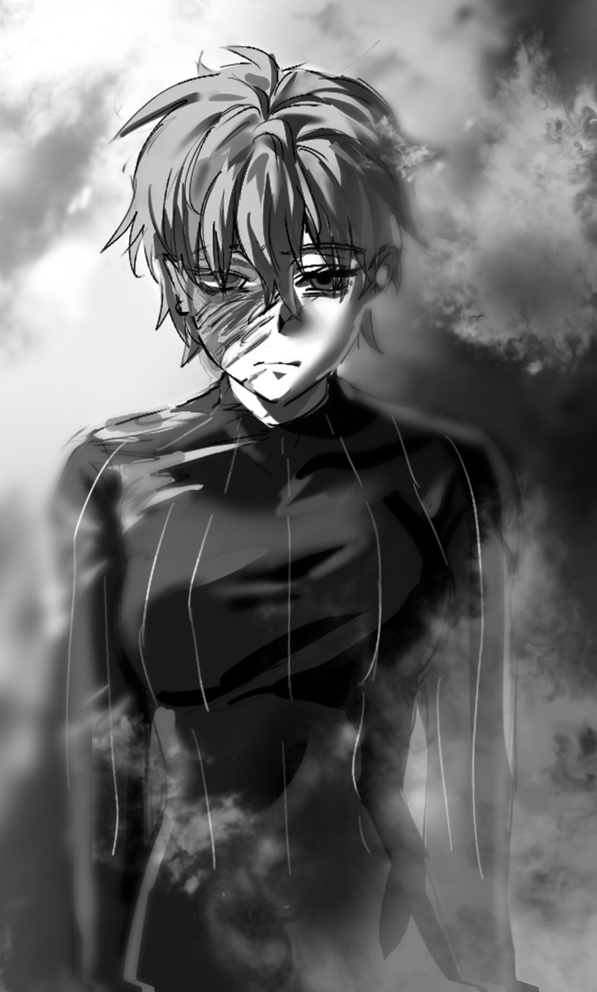 Safebooru - 1girl alien stage arms at sides burn scar closed mouth ...