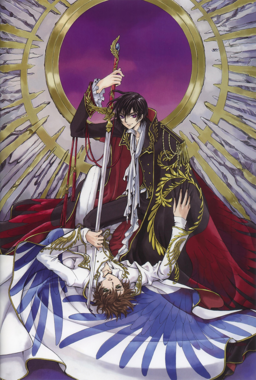 Safebooru - clamp code geass highres kururugi suzaku lelouch lamperouge ...