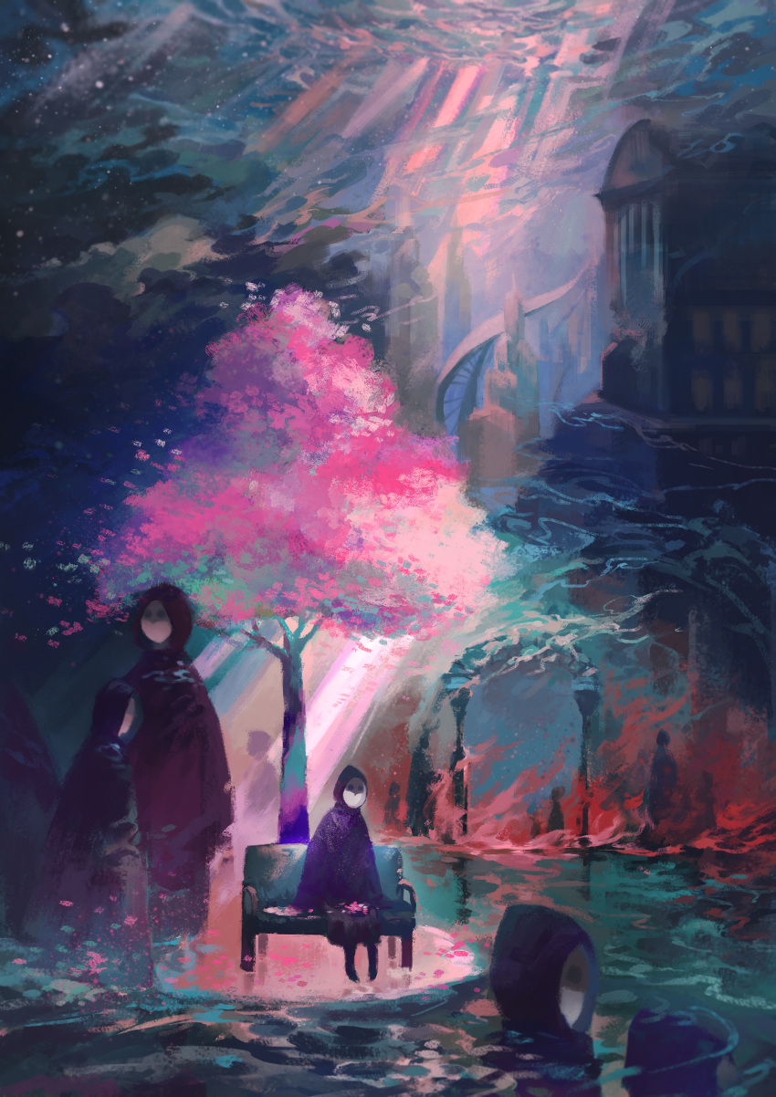 Safebooru - 6+others absurdres amaurot ambiguous gender bench black ...