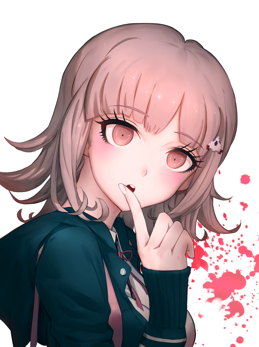 Safebooru - 1girl absurdres black sweater blood brown eyes brown hair ...