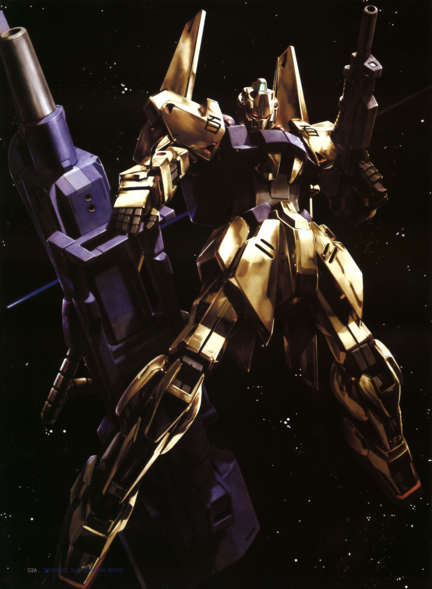 Safebooru - beam rifle gun gundam highres hyaku shiki mecha mega ...
