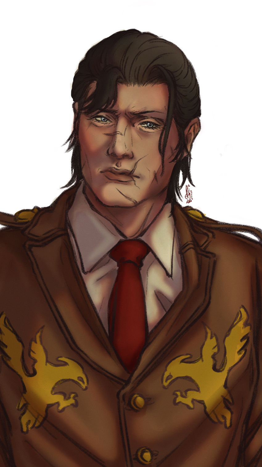 Safebooru Absurdres Black Hair Blue Eyes Brown Suit Highres Male safebooru-absurdres-black-hair-blue-eyes-brown-suit-highres-male