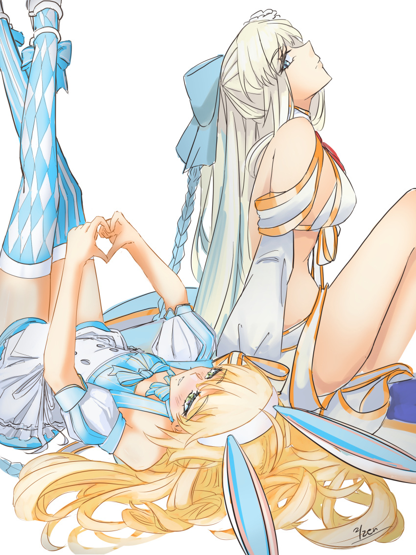 Safebooru - 2girls absurdres animal ears arciel (nijuyon zen) artoria caster (fate) artoria ...