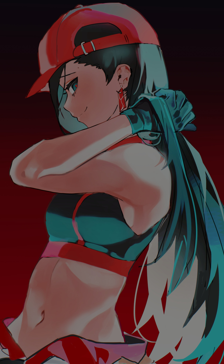 Safebooru - 0916psy 1girl absurdres baseball cap black eyes black gloves black hair black shirt ...