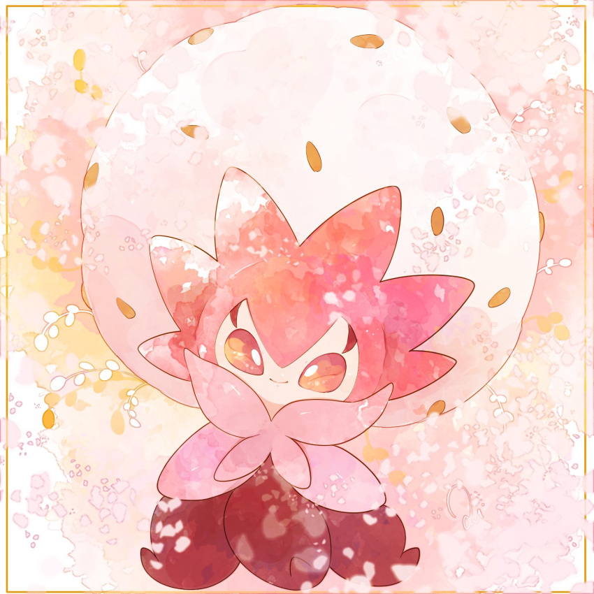 Safebooru - alternate color eldegoss falling petals gold border highres ...
