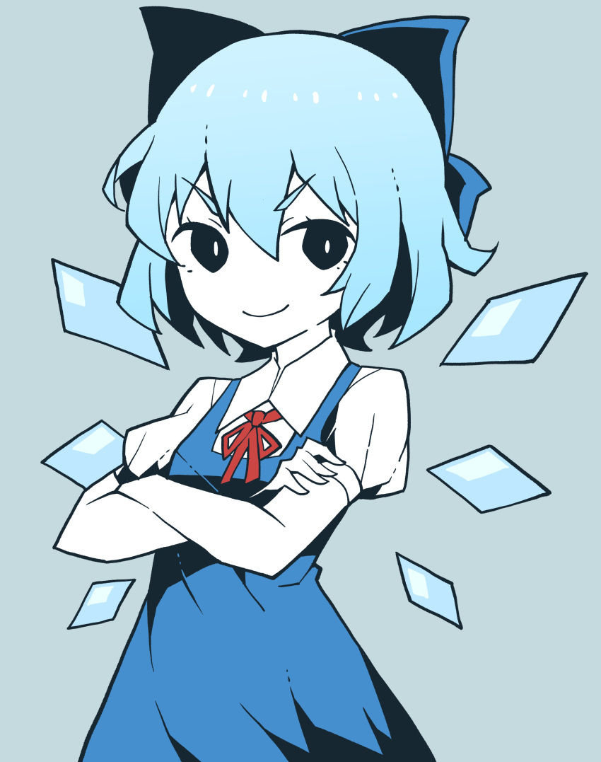 Safebooru - 1girl absurdres akableak aqua hair black eyes blue bow blue dress blue wings bob cut ...