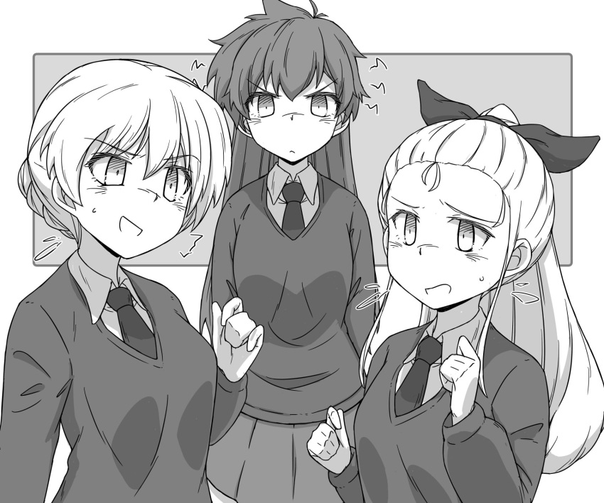 Safebooru - 3girls aged down alternate hairstyle assam (girls und ...