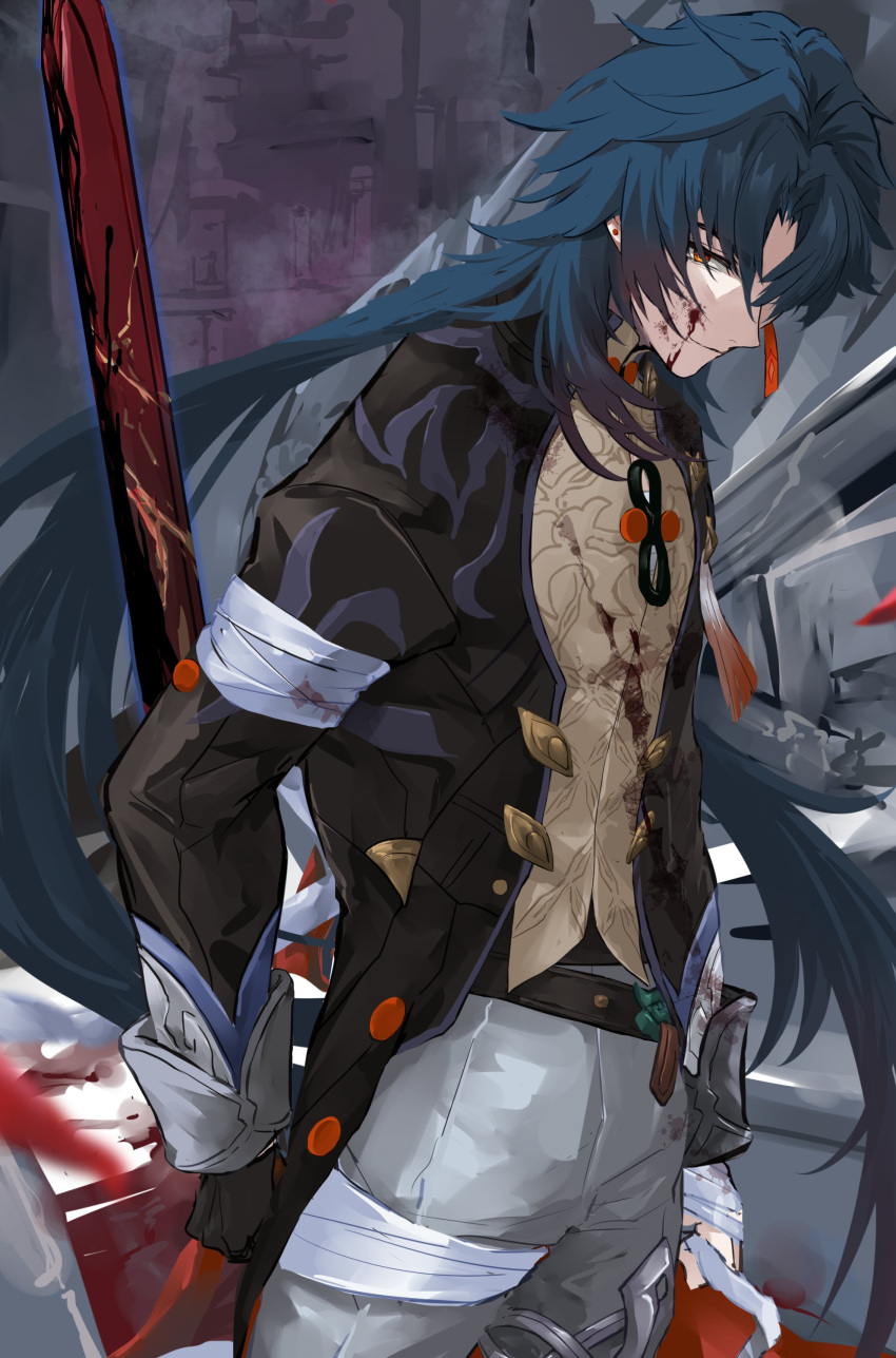 Safebooru - 1boy absurdres bandaged arm bandaged hand bandaged leg ...