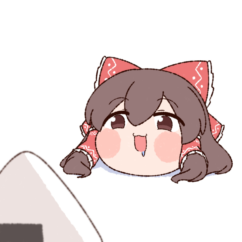 Safebooru 1girl Blush Stickers Bow Brown Eyes Brown Hair Food Hair 1026