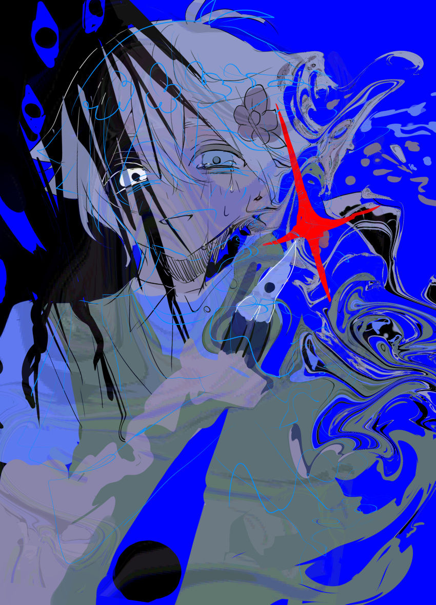 Safebooru - 1boy absurdres basil (faraway) (omori) basil (omori) blue ...