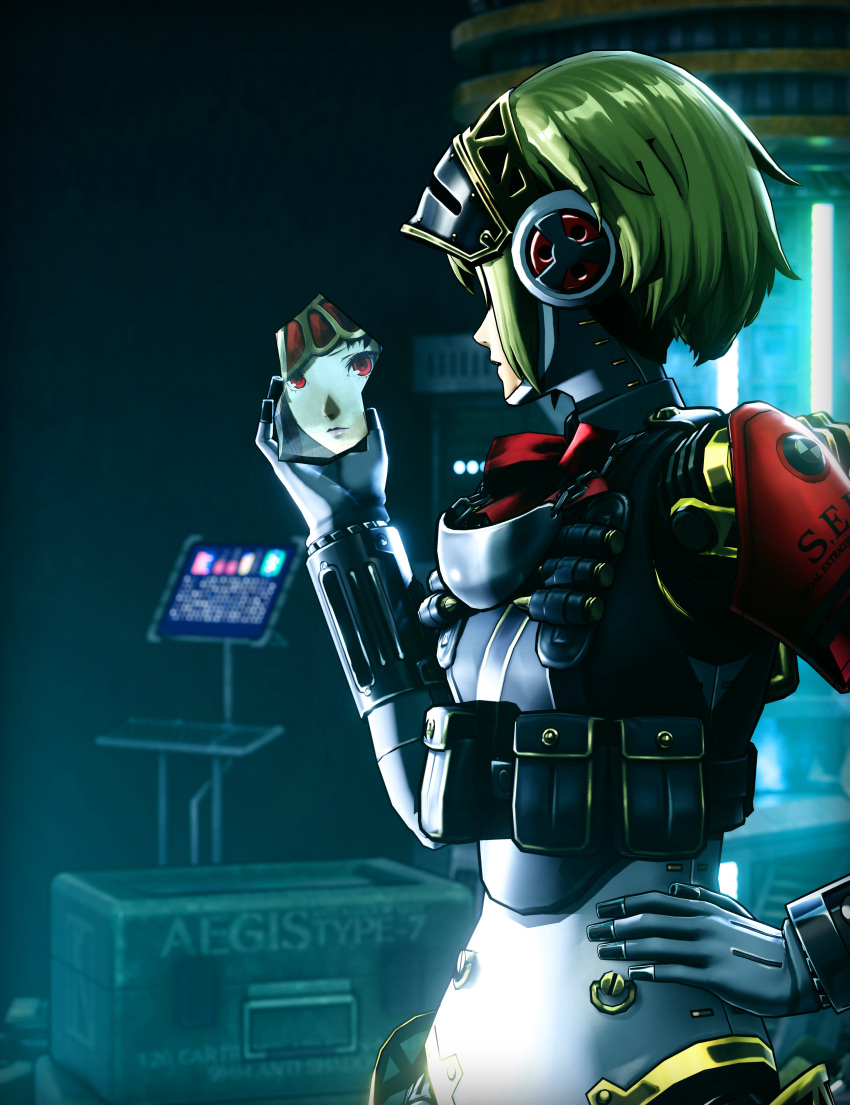 Safebooru - 1girl absurdres aegis (persona) android black hair blonde ...