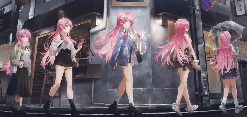 Safebooru - 5girls backpack bag bang dream! bang dream! it's mygo!!!!! black bag black footwear ...