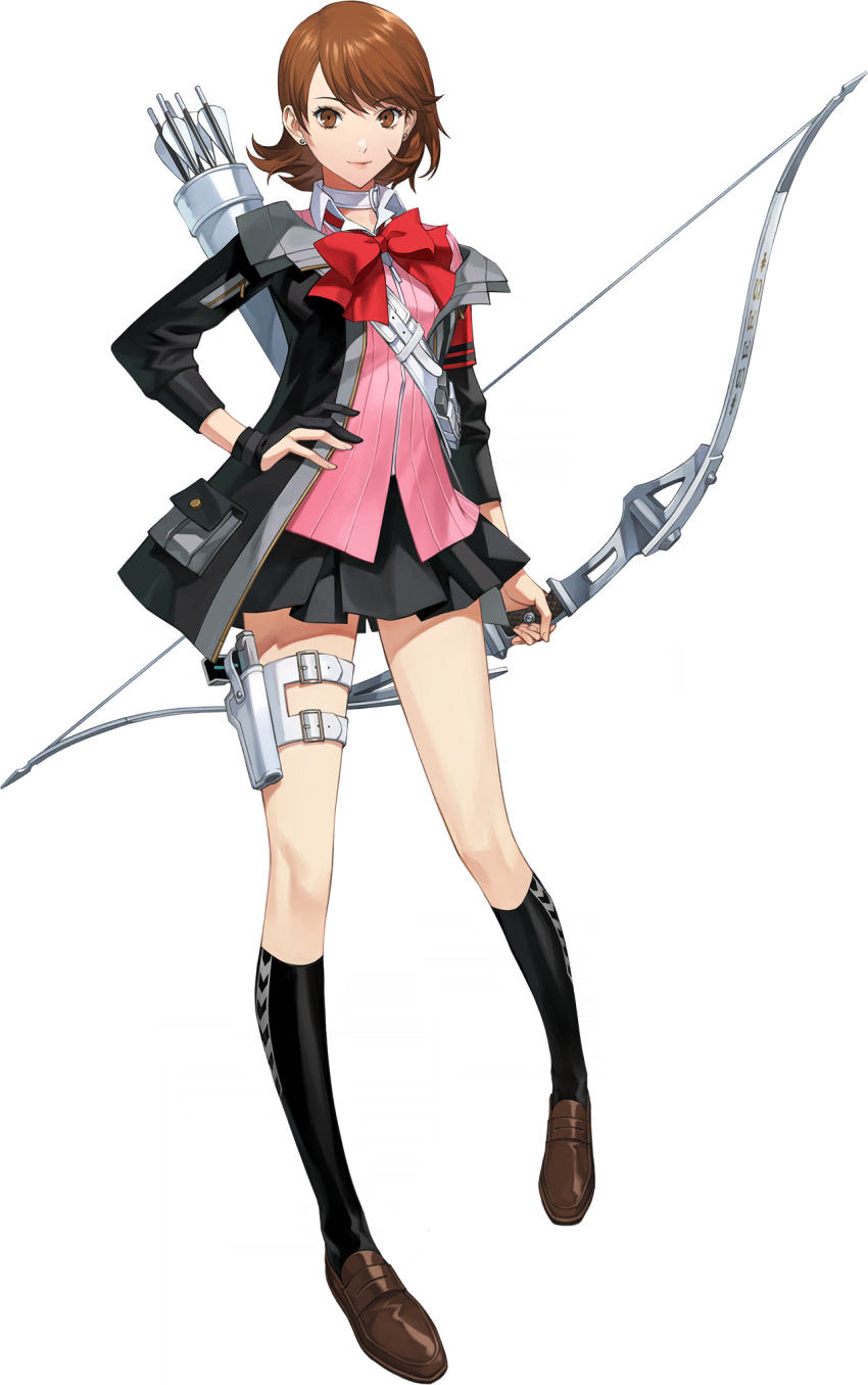 Safebooru - 1girl archery shooting glove armband arrow (projectile) belt buckle black gloves ...