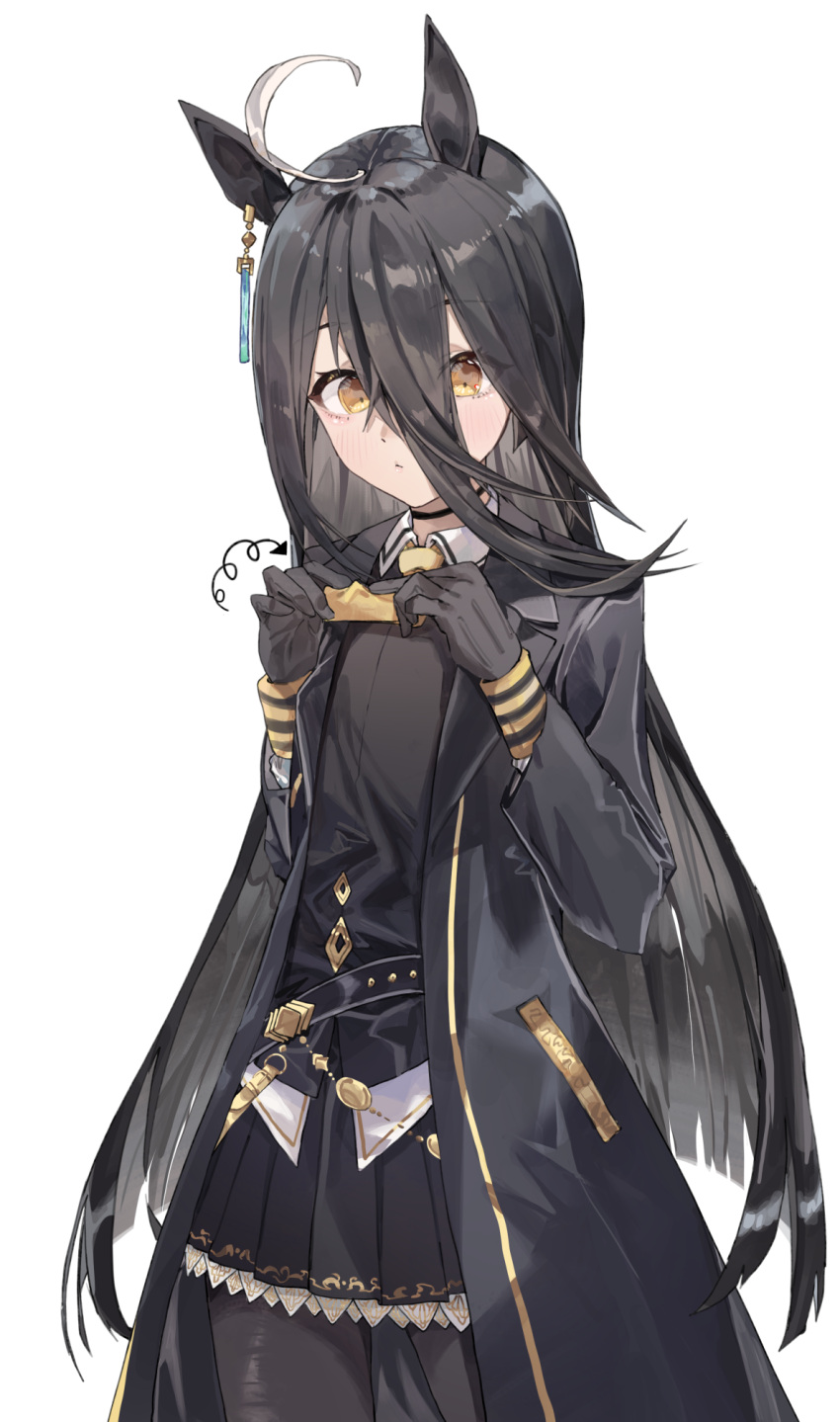 Safebooru - 1girl ahoge amano kokoko animal ears black hair blush commentary request hair ...