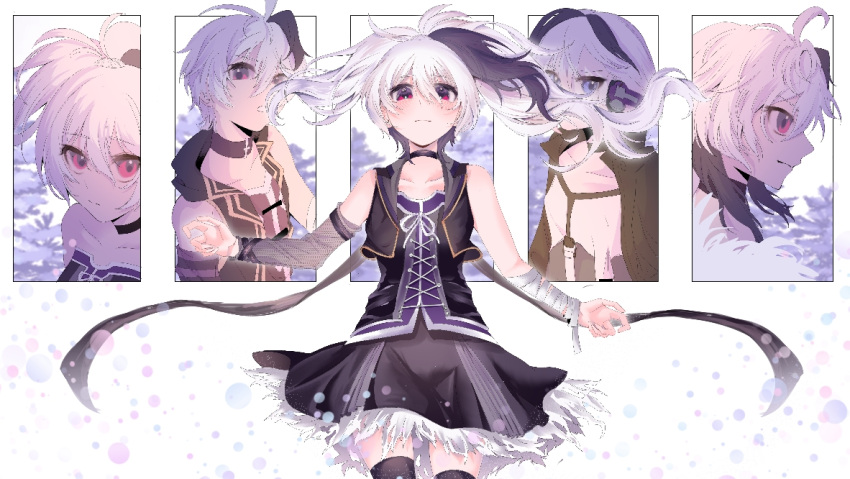Safebooru - 1girl ahoge alternate hairstyle bandaged arm bandages black choker black jacket ...