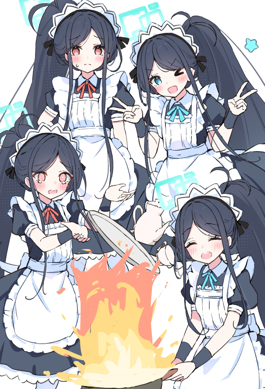 Safebooru - > o 2girls @ @ aris (blue archive) black hair blue archive ...