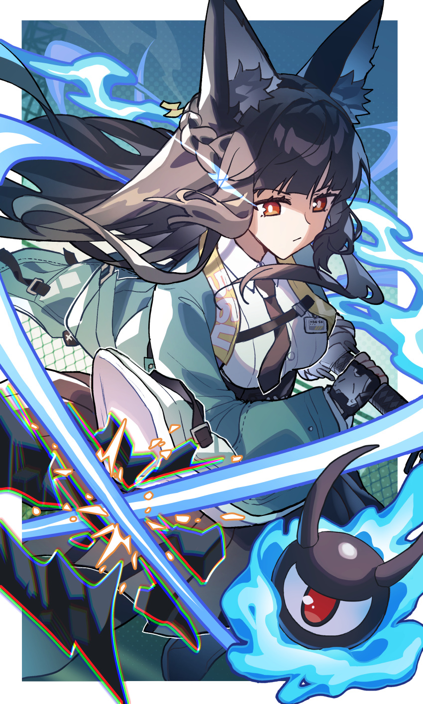 Safebooru - 1girl absurdres animal ear fluff animal ears black gloves ...