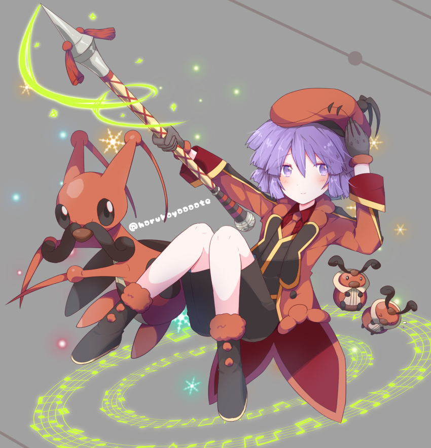 Safebooru - 1boy alternate color androgynous antennae black gloves ...