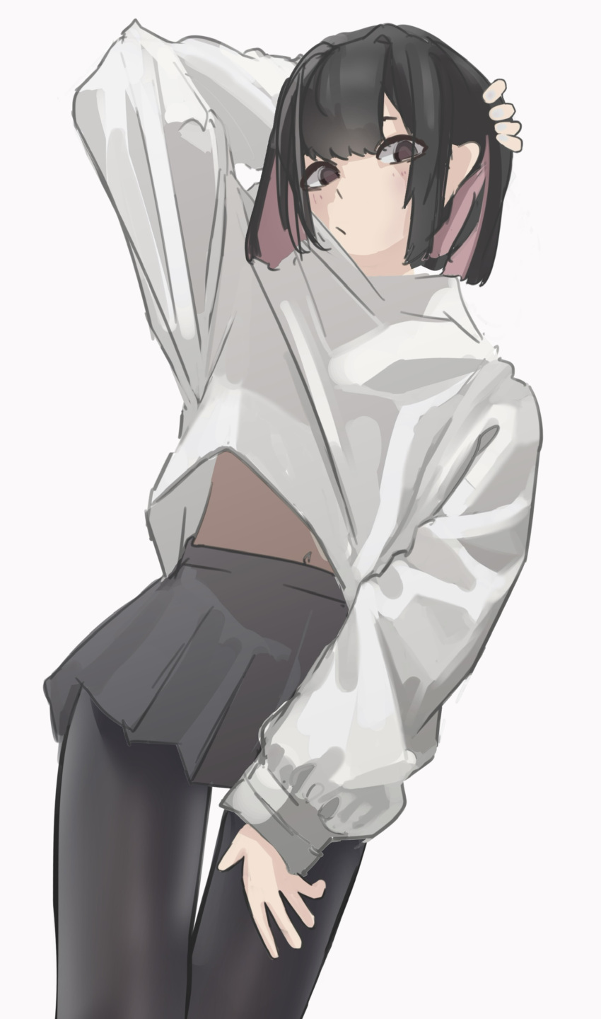 Safebooru - 1girl absurdres black pantyhose colored inner hair highres ...