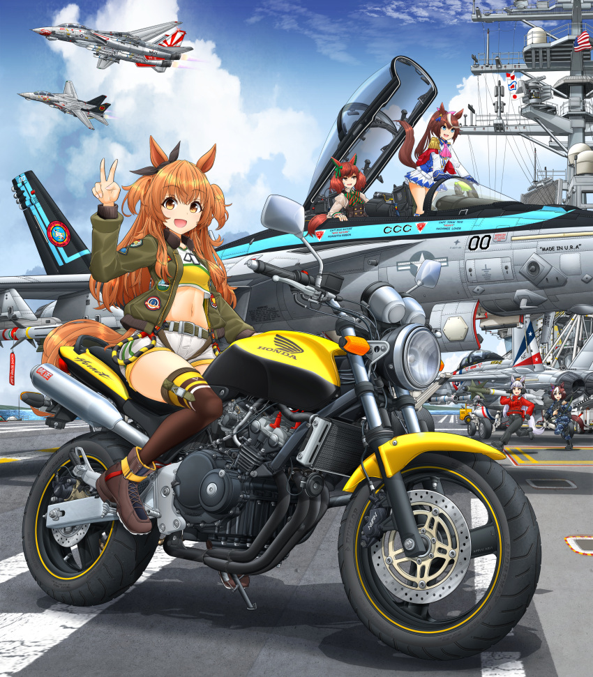 Safebooru - 5girls absurdres aim-54 phoenix aim-7 sparrow aim-9 sidewinder air-to-air missile ...