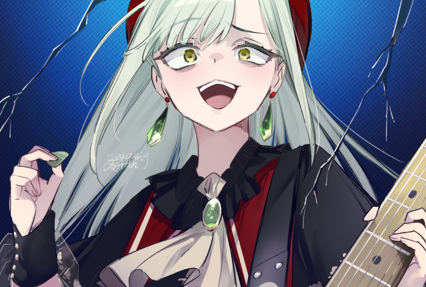 Safebooru - 1girl ascot bang dream! bang dream! it's mygo!!!!! blue background commentary ...