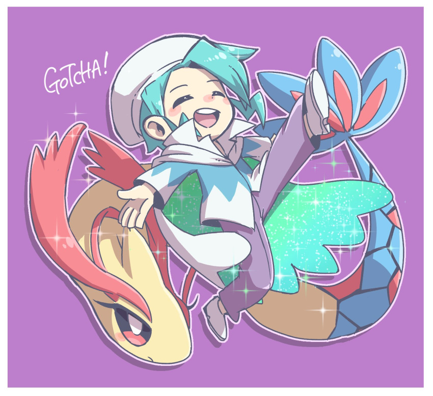 Safebooru - 1boy aqua hair border cape closed eyes commentary request ...