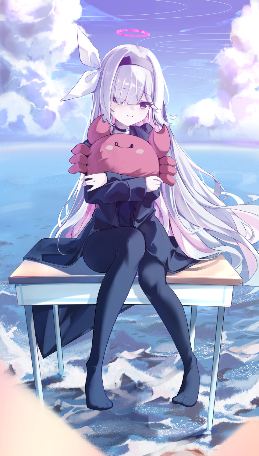 Safebooru - 1girl absurdres black choker black eyes black hairband ...