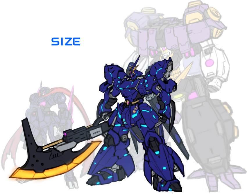 Safebooru - absurdres arm mounted weapon axe char's counterattack devil ...