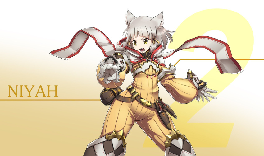 Safebooru - 1girl animal ears bangs blunt bangs bodysuit cat ears eyebrows gloves highres hood ...