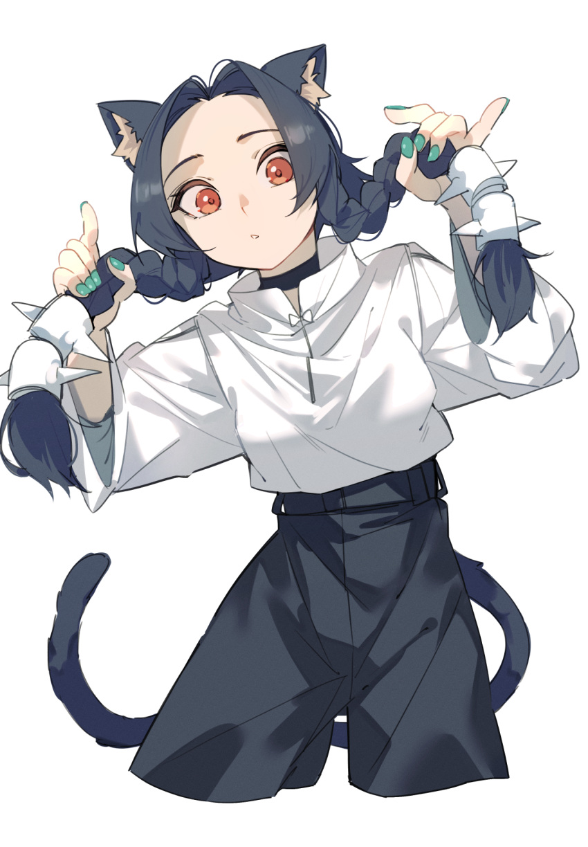 Safebooru - 1girl animal ear fluff animal ears black choker black hair ...