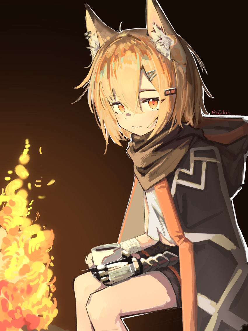 Safebooru - 1girl absurdres animal ear fluff animal ears arknights bandaged wrist bandages ...