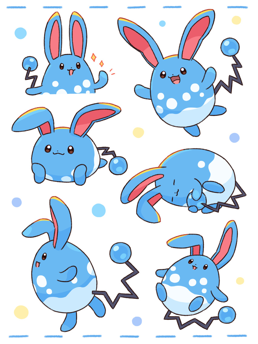 Safebooru - :d absurdres azumarill closed eyes commentary request dot ...