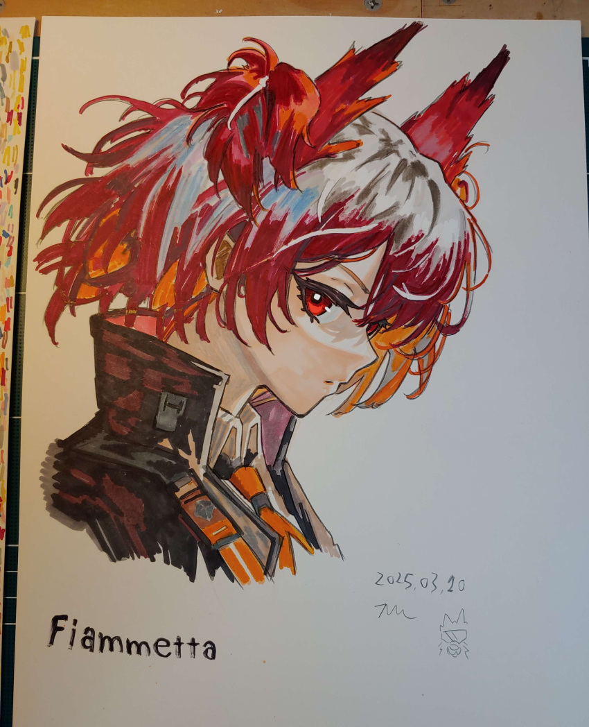 Safebooru - 1girl absurdres arknights black jacket character name ...