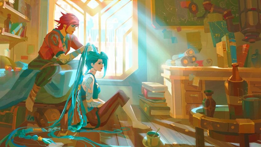 Safebooru - 2girls arcane: league of legends arcane jinx arcane vi arm ...