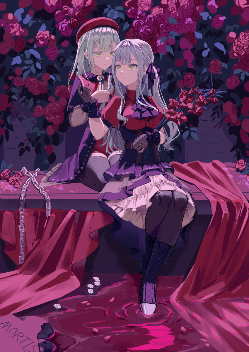 Safebooru - 2girls absurdres ascot bang dream! bang dream! it's mygo!!!!! black ascot black ...