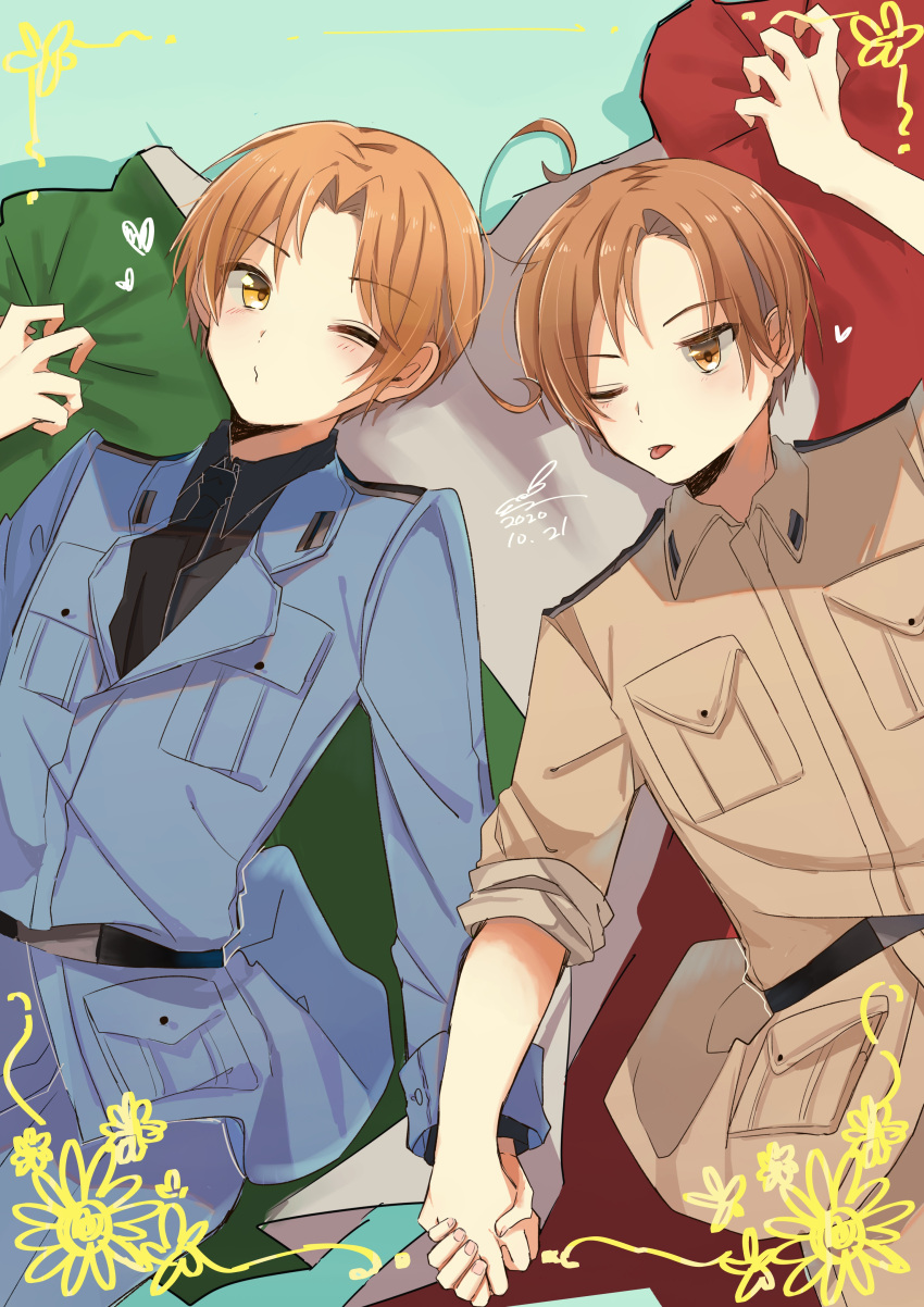 Safebooru - 2boys absurdres ahoge axis powers hetalia belt black belt black necktie black shirt ...