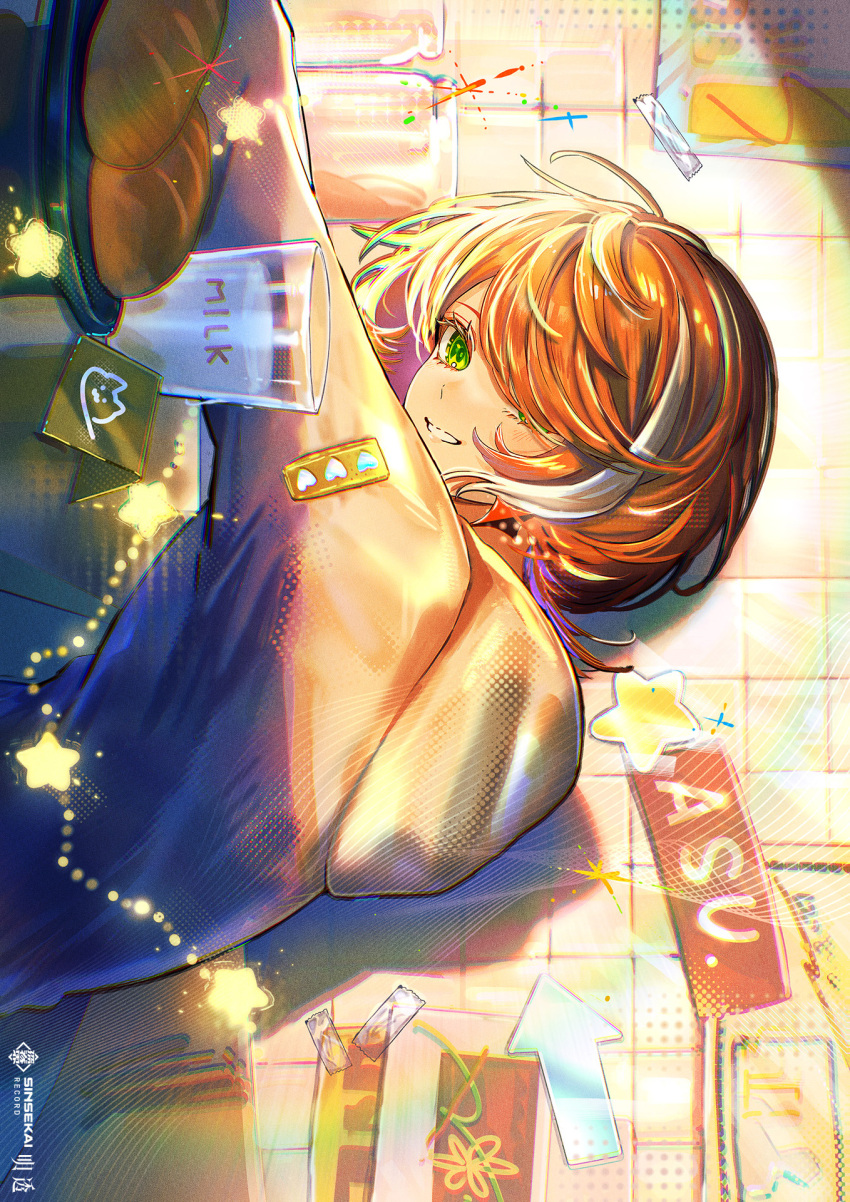 Safebooru - 1girl asu (sinsekai) bread brown hair character name ...