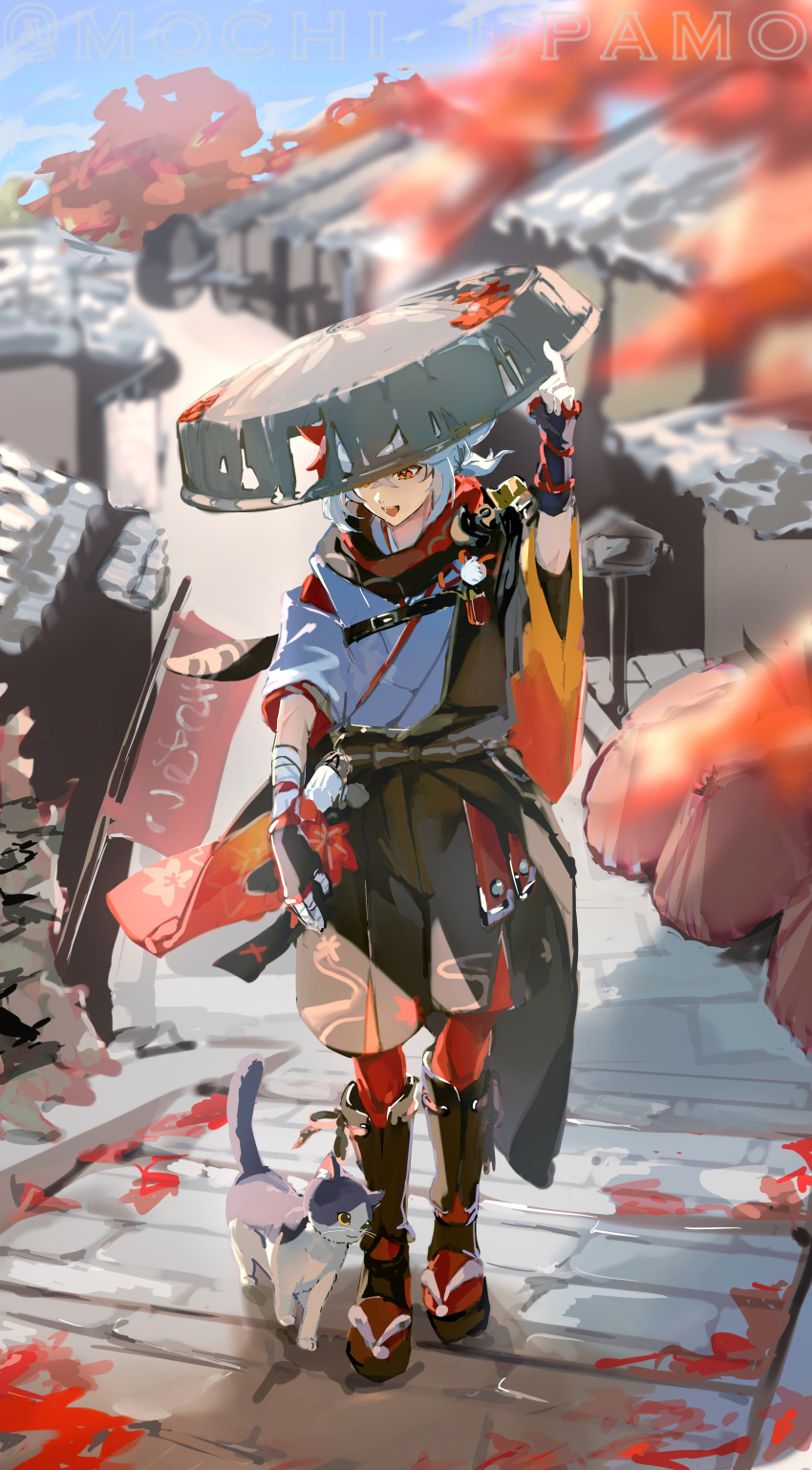 Safebooru - 1boy absurdres armor artist name bandaged arm bandaged hand bandages black scarf ...