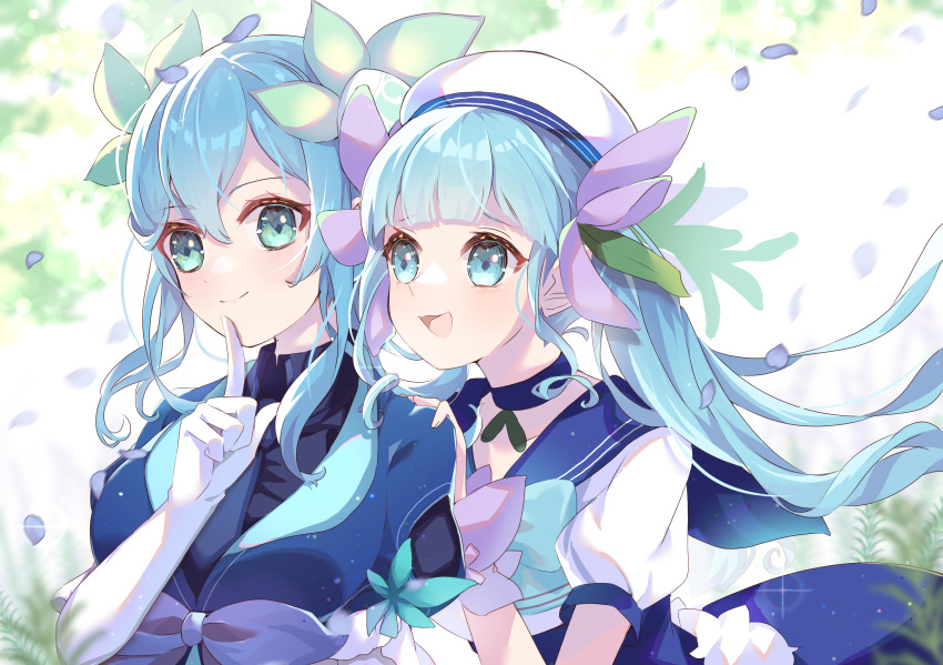 Safebooru - 2girls aromage rosemary ascot blue ascot blue eyes blue ...