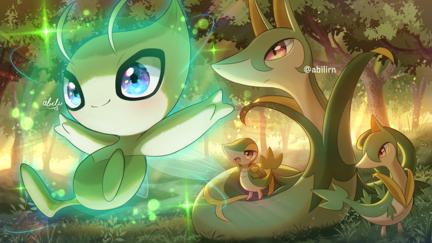 Safebooru - antennae blue eyes celebi closed mouth commentary request ...