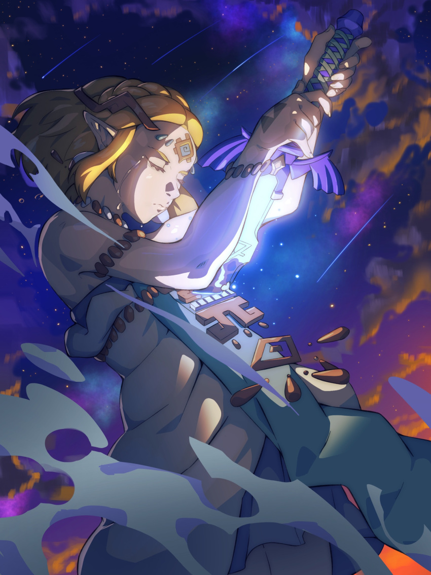 Safebooru - 1girl armlet blonde hair bracelet braid circlet closed eyes ...