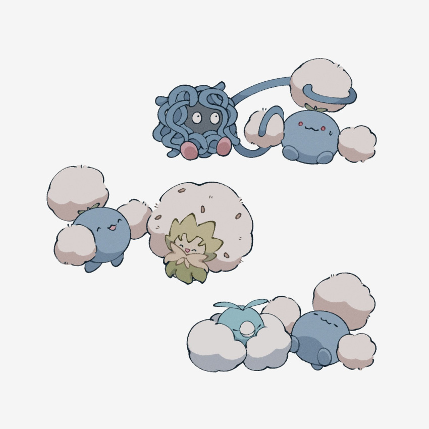 Safebooru - :3 beak black eyes closed eyes closed mouth eldegoss happy ...