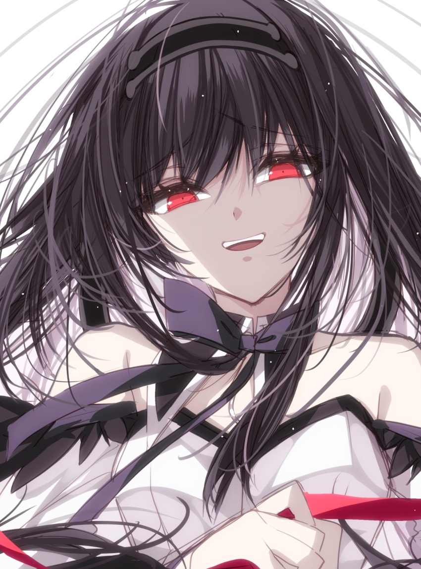 Safebooru - 1girl akemi homura akemi homura (magical girl) bare shoulders black bow black bowtie ...