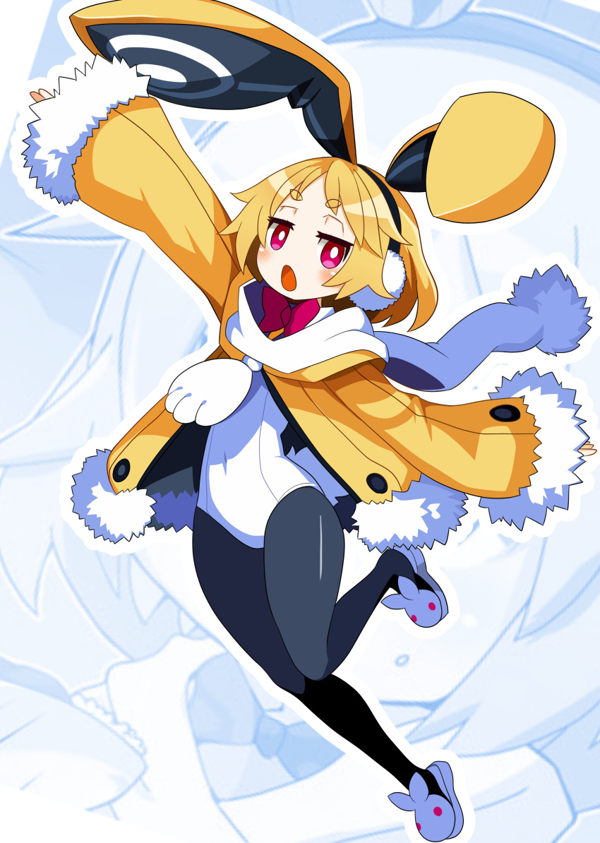 Safebooru - 1girl absurdres animal ears animal slippers blonde hair bunny slippers commentary ...