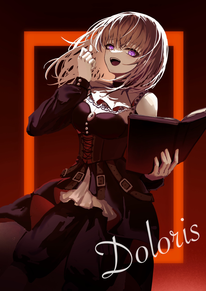 Safebooru - 1girl absurdres bang dream! bang dream! it's mygo!!!!! black dress blonde hair book ...