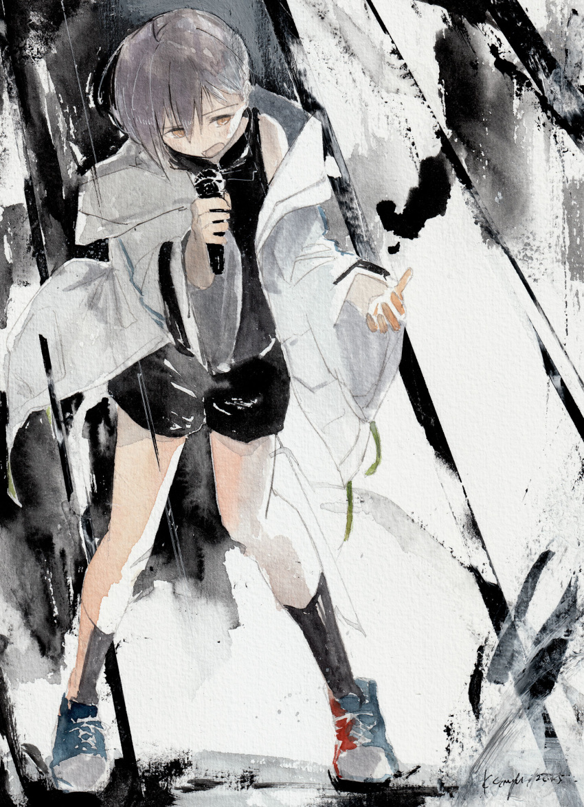 Safebooru - 1girl bang dream! bang dream! it's mygo!!!!! black shorts black socks blue shoes ...