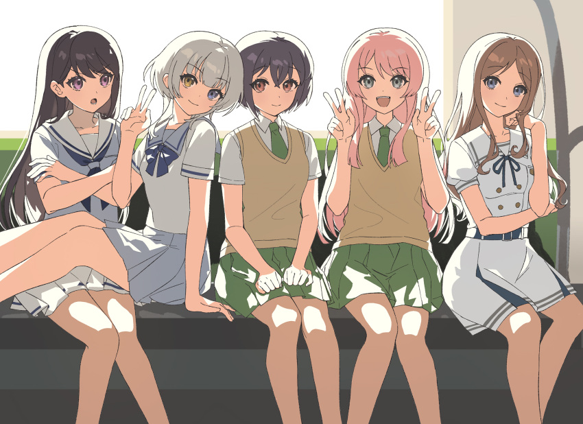 Safebooru - 5girls bang dream! bang dream! it's mygo!!!!! belt black hair blue belt blue eyes ...