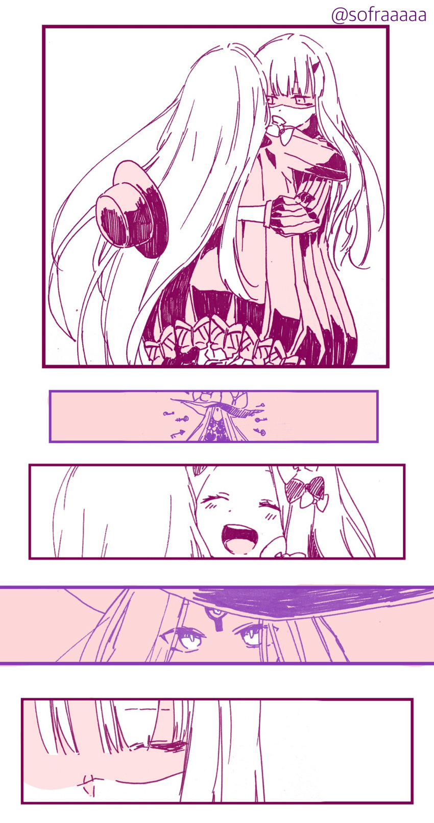 Safebooru - 2girls :d ^ ^ abigail williams (fate/grand order) absurdres bangs bloomers blush bow ...