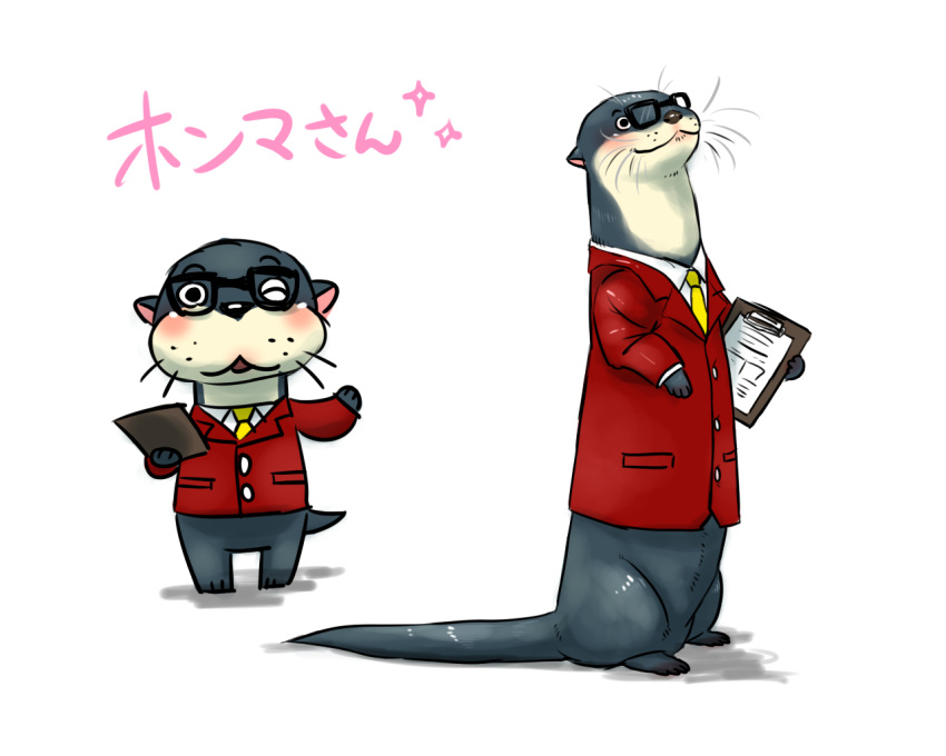 Safebooru - animal blush denmoko doubutsu no mori glasses honma ...